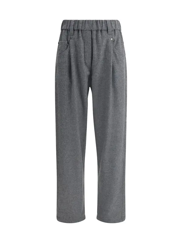 Brunello Cucinelli Monili Detailed Straight Leg Trousers - No