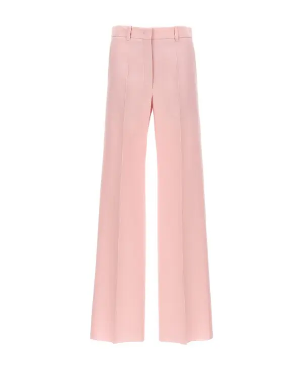 Valentino Garavani Crepe Couture High Waist Trousers - Pink