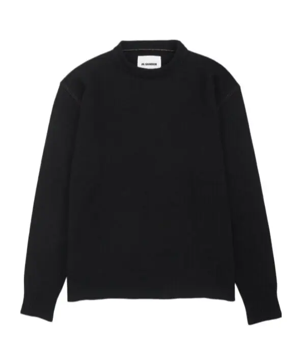 JIL SANDER Round Neck Sweater - Black
