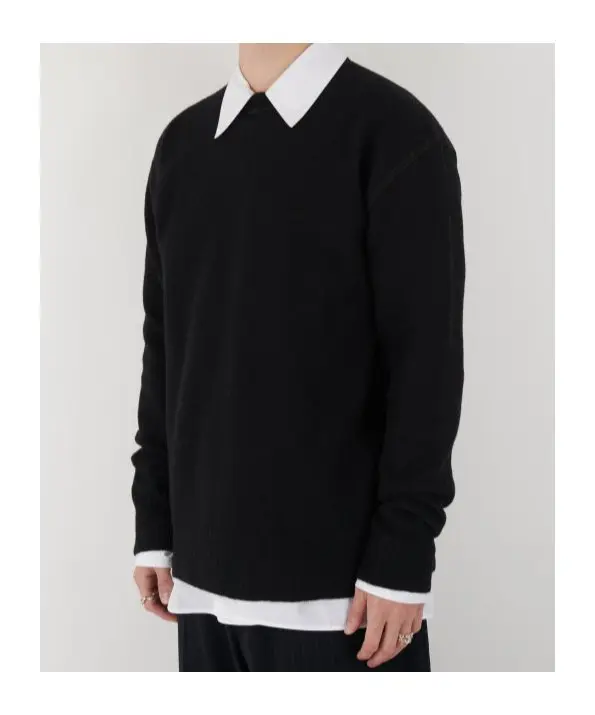JIL SANDER Round Neck Sweater - Black