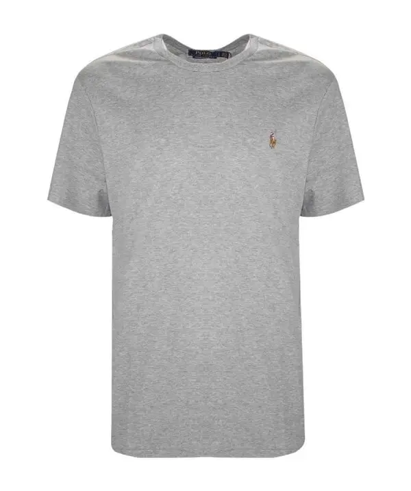 Polo Ralph Lauren Logo Embroidered Crewneck T-shirt - Gray