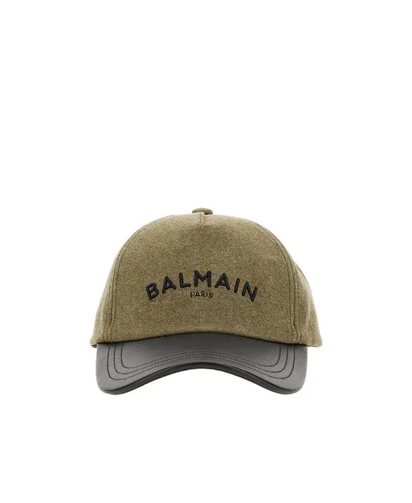 Balmain Logo Embroidered Baseball Cap - Green