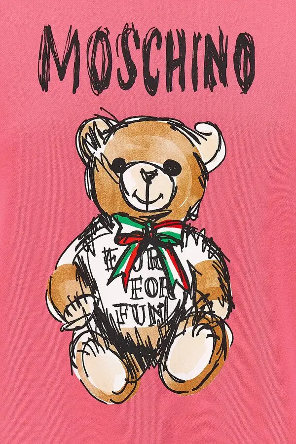 Moschino Teddy Bear Printed Crewneck Sweatshirt