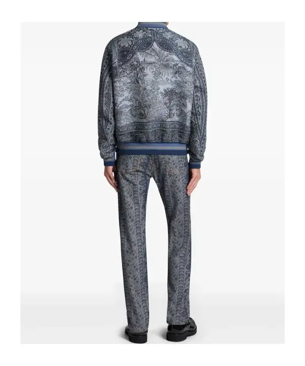 Etro Wool-blend Bomber Jacket With Floral And Medallion Motif