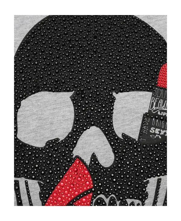Philipp Plein Embellished Skull Graphic T-shirt
