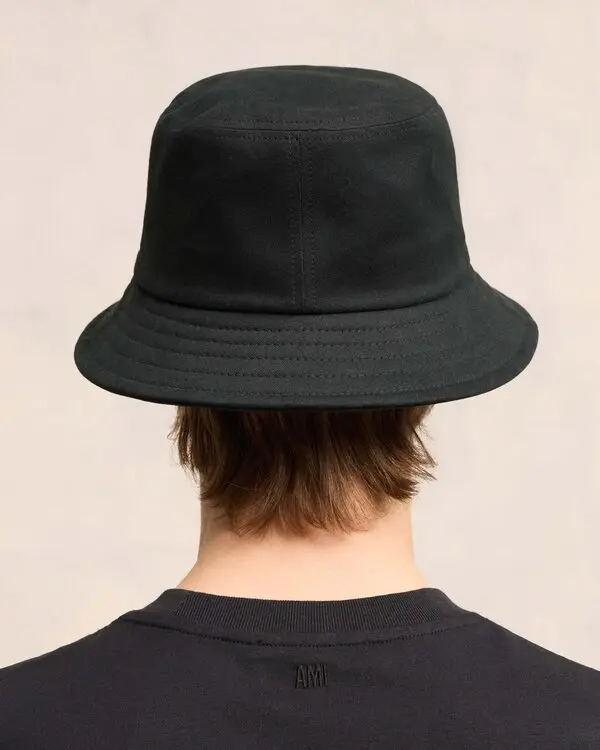 AMI Paris De Coeur Embroidered Bucket Hat