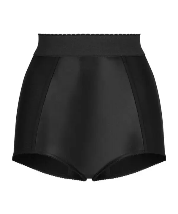 Dolce & Gabbana Dolce Gabbana High Waist Satin Panties - Black