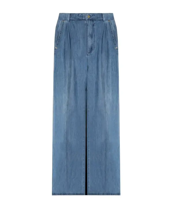 Michael Kors Pleated Wide Leg Jeans