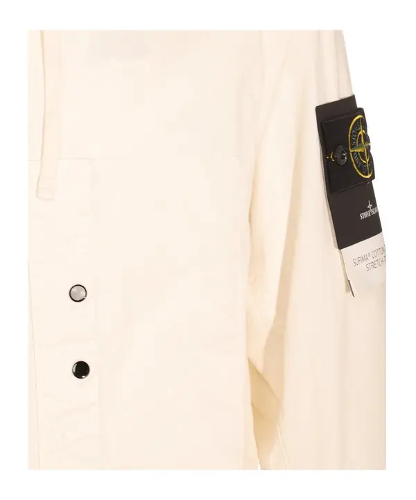 Stone Island Drawstring Hooded Jacket - Ivory
