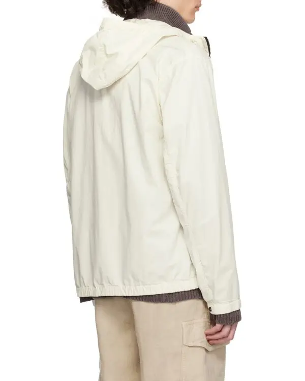 Stone Island Drawstring Hooded Jacket - Ivory