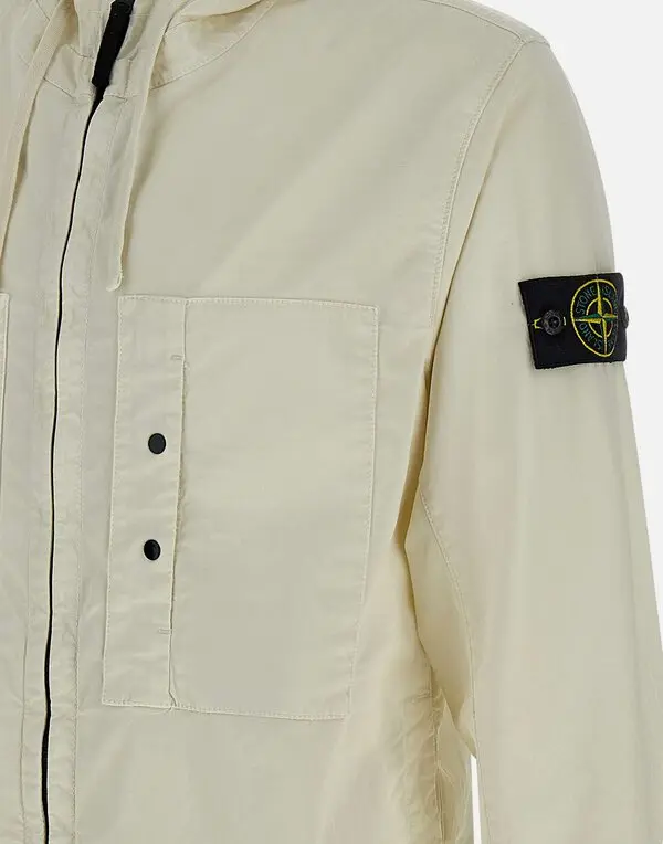 Stone Island Compass Patch Drawstring Hooded Jacket