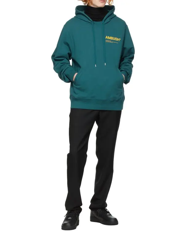 AMBUSH Hooded Sweatshirt With Chest Logo - Blue