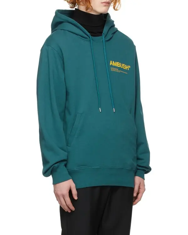 AMBUSH Hooded Sweatshirt With Chest Logo - Blue
