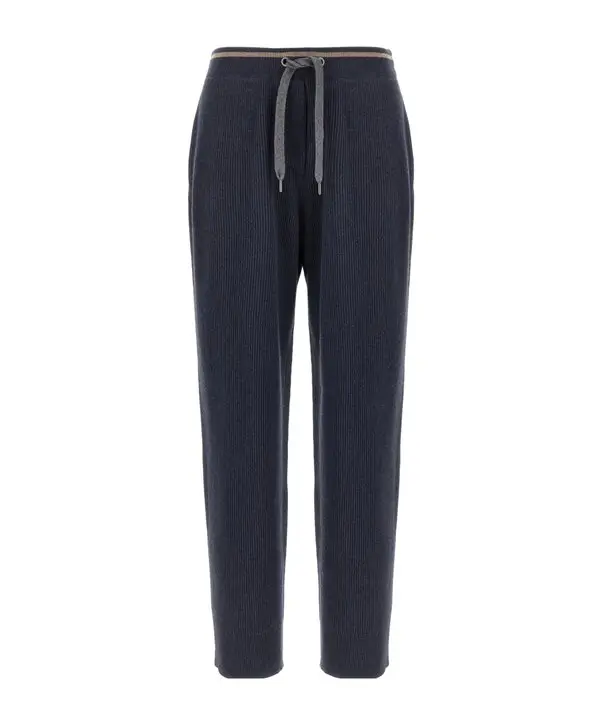 Brunello Cucinelli Drawstring Straight Leg Trousers