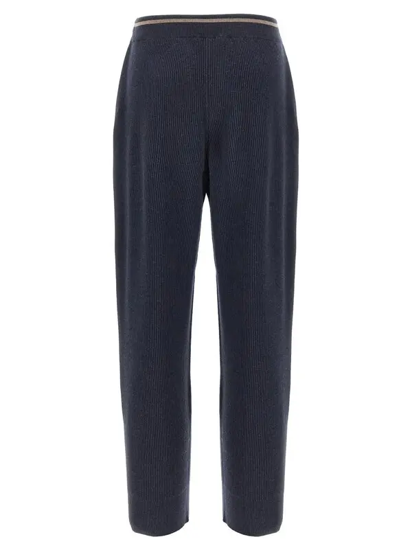 Brunello Cucinelli Drawstring Straight Leg Trousers