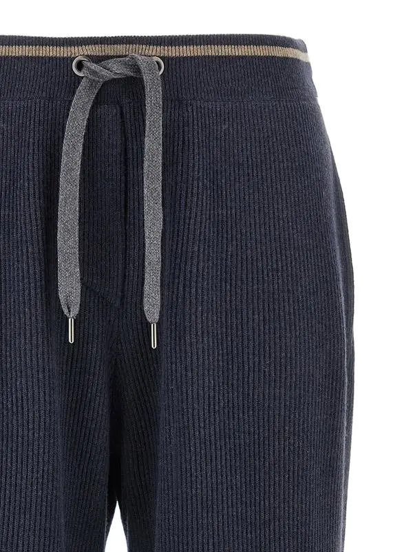 Brunello Cucinelli Drawstring Straight Leg Trousers