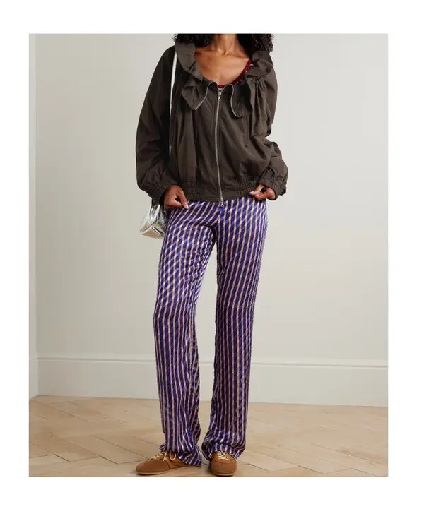 Dries Van Noten Voly Ruffled Neck Jacket - Dark Brown