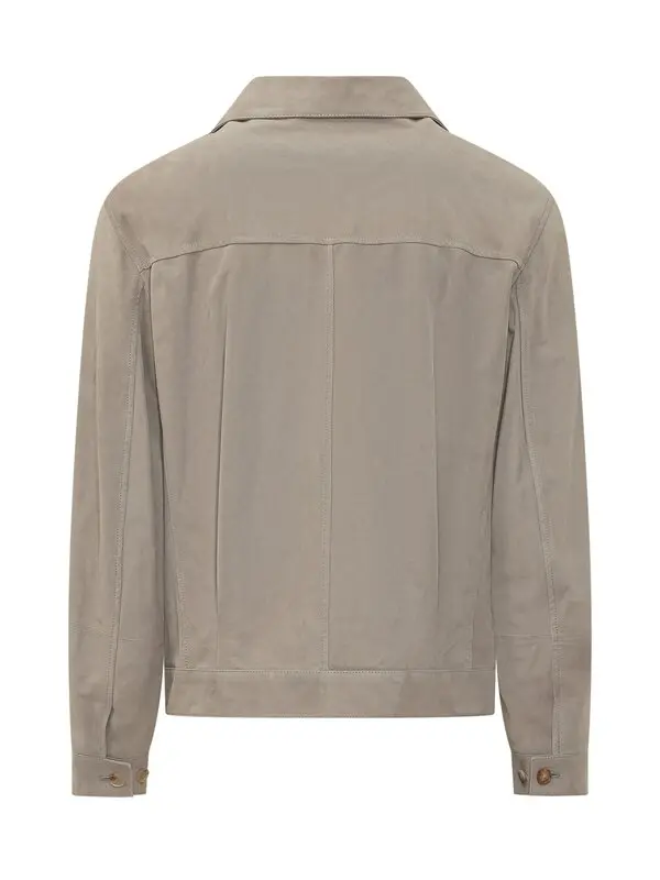 Brunello Cucinelli Collared Button-up Jacket - Nude