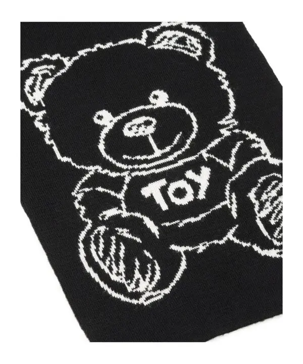 Moschino Teddy Bear Pattern Scarf - Black