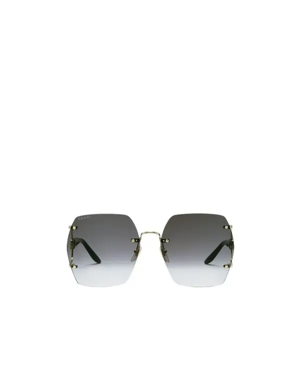 Gucci Geometric Frame Sunglasses - Gray