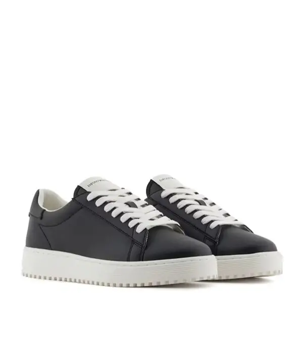Emporio Armani Leather Lace-up Sneakers