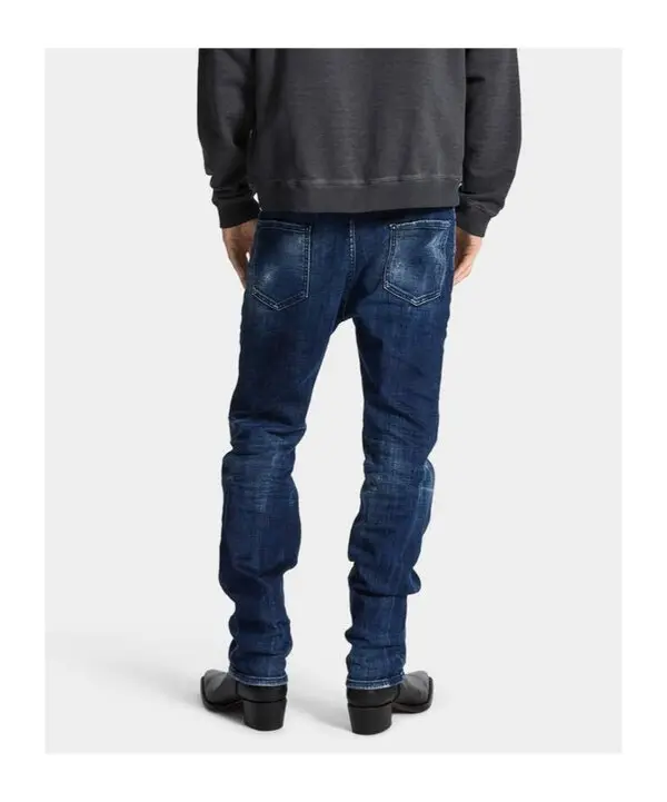 Dsquared2 Straight Leg Distressed Jeans - Navy