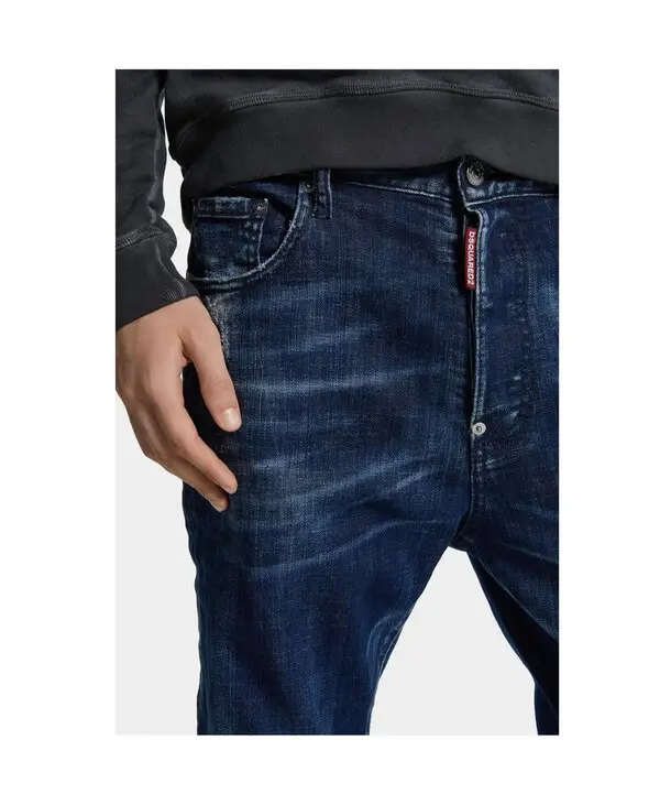 Dsquared2 Straight Leg Distressed Jeans - Navy