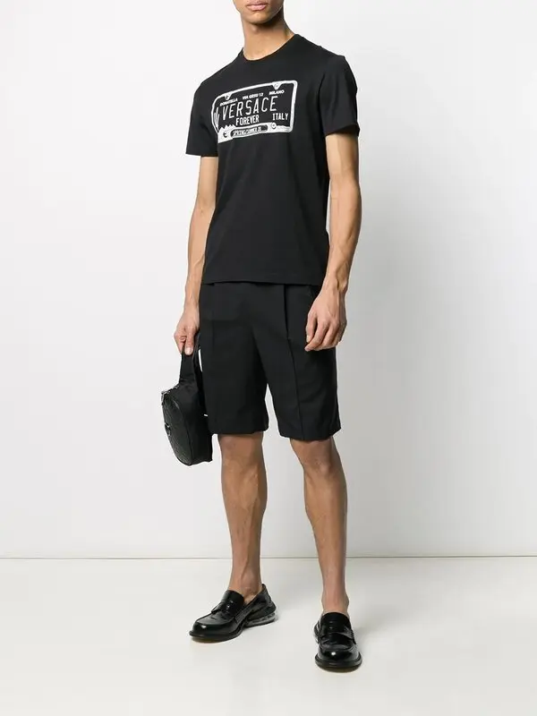 Versace Registration Plate Print T-shirt