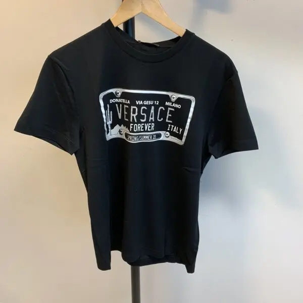 Versace Registration Plate Print T-shirt