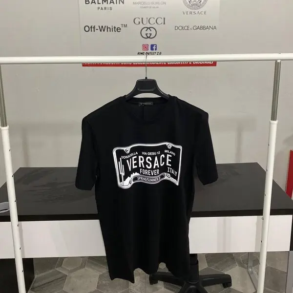 Versace Registration Plate Print T-shirt