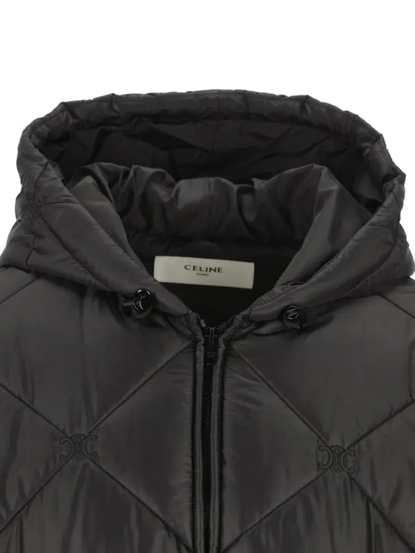 Celine Quilted Jacket In Light Nylon