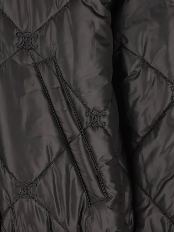 Celine Quilted Jacket In Light Nylon