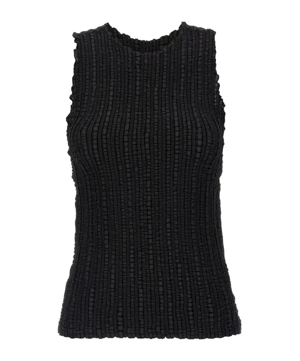 Issey Miyake Jellyfish" Pleated Tank Top - Black