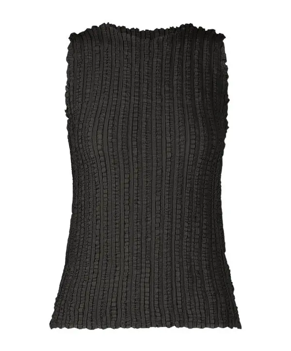 Issey Miyake Jellyfish" Pleated Tank Top - Black