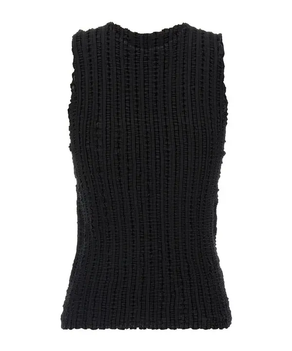 Issey Miyake Jellyfish" Pleated Tank Top - Black