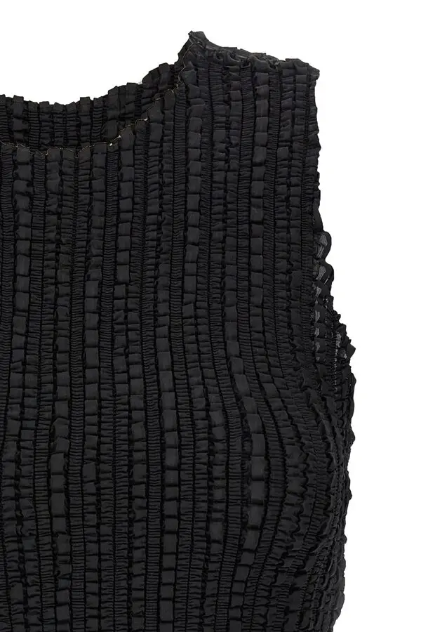 Issey Miyake Jellyfish" Pleated Tank Top - Black