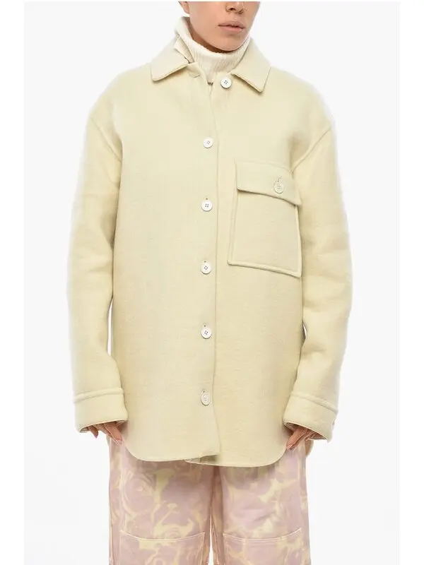 JIL SANDER Logo Jacquard Shirt Jacket