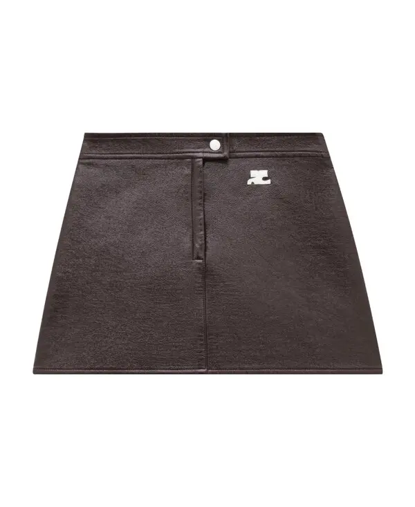 COURREGES Reedition Logo Patch Mini Skirt - Black