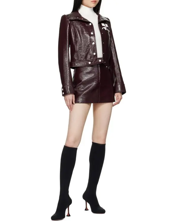 COURREGES Reedition Logo Patch Mini Skirt - Black
