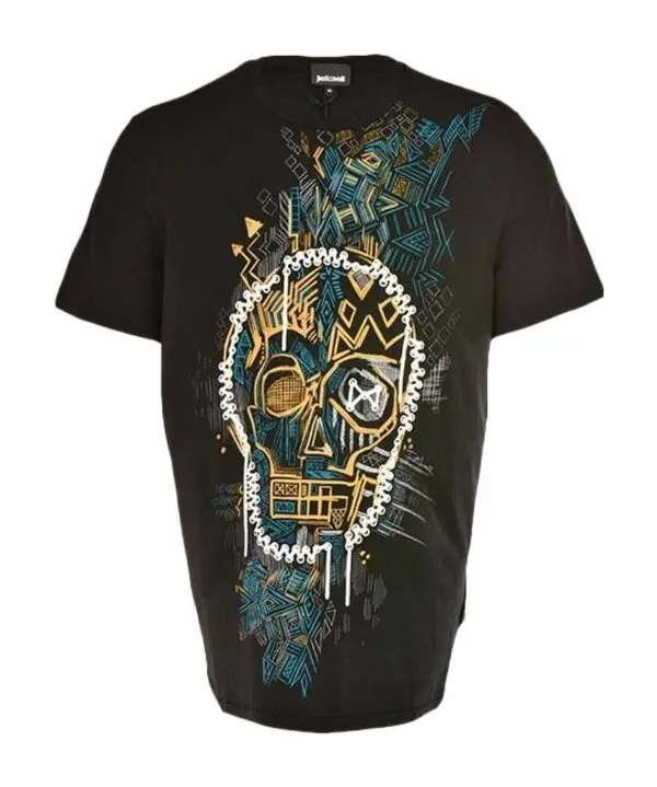 Just Cavalli Skull Printed Short-sleeved T-shirt