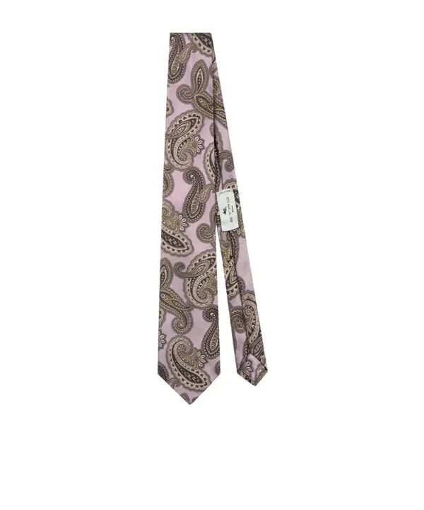 Etro Paisley Silk Jacquard Neck Tie - Gray