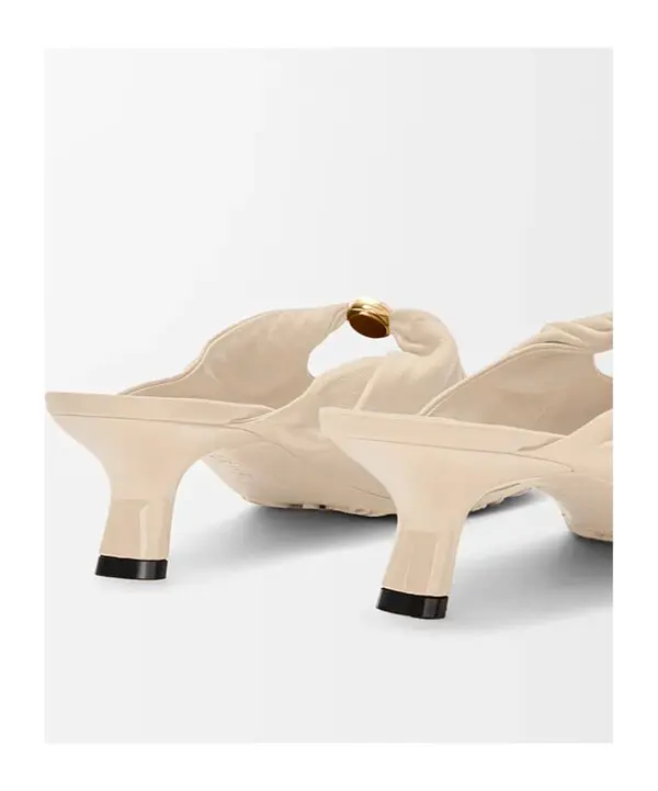 Loewe Soft Mules With Metallic Detailing - Dough