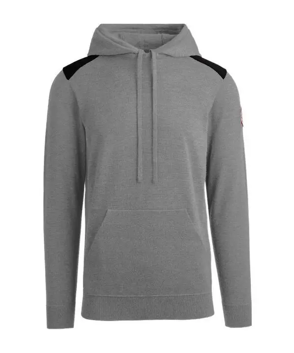Canada Goose Knit Hoodie With Drawstring And Kangaroo Pockets - Gray