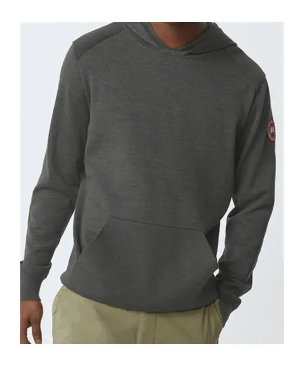 Canada Goose Knit Hoodie With Drawstring And Kangaroo Pockets - Gray