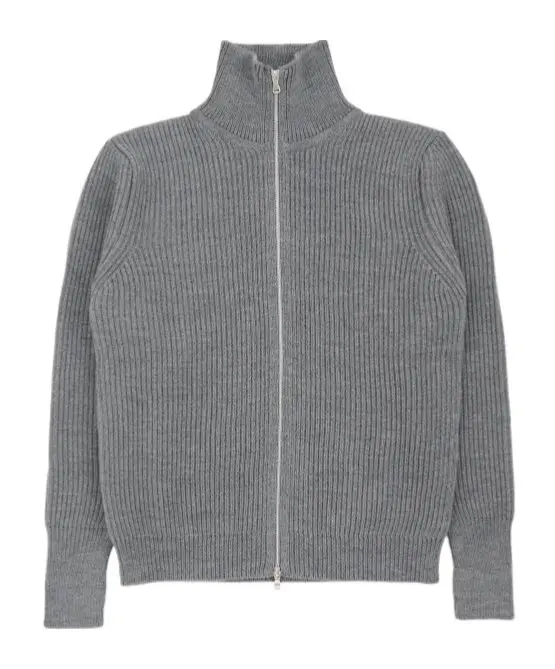 ANDERSEN-ANDERSEN High-neck Zip-up Ribbed Cardigan
