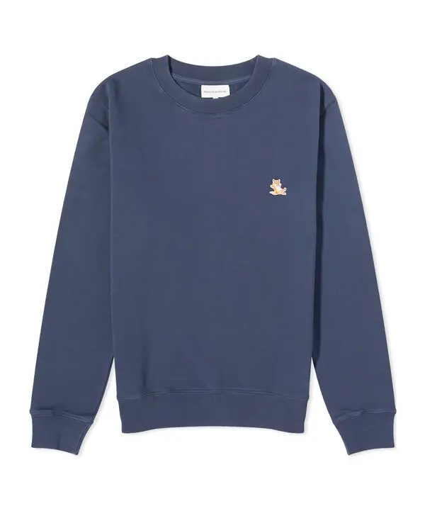 Maison Kitsuné Chillax Fox Crewneck Sweatshirt - Blue