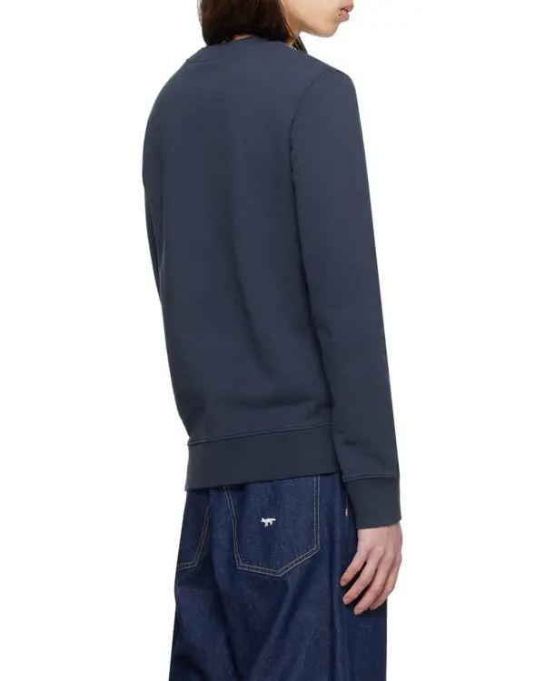 Maison Kitsuné Chillax Fox Crewneck Sweatshirt - Blue