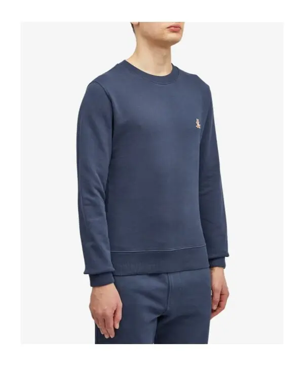 Maison Kitsuné Chillax Fox Crewneck Sweatshirt - Blue