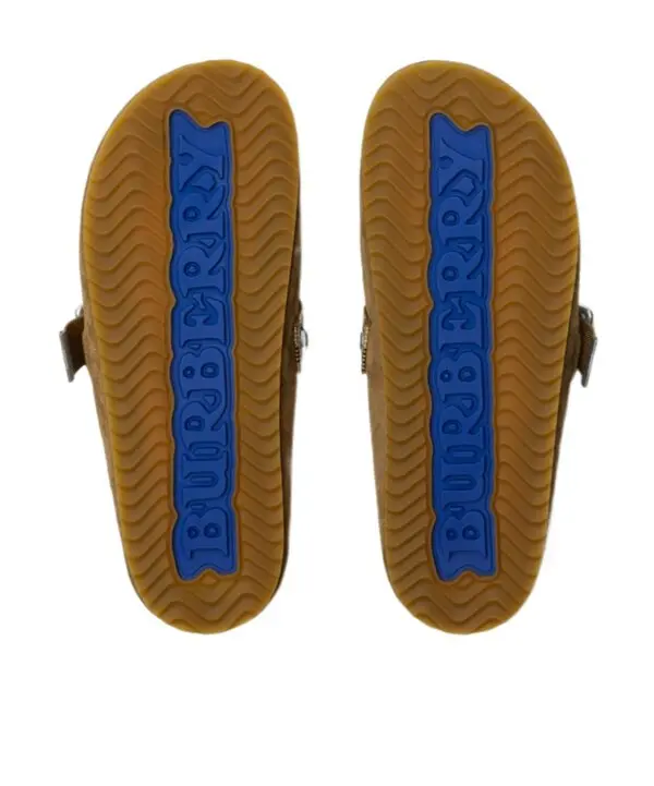 Burberry Checked Urchin Clogs - Brown