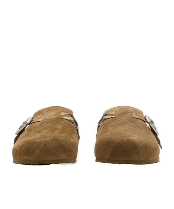 Burberry Checked Urchin Clogs - Brown